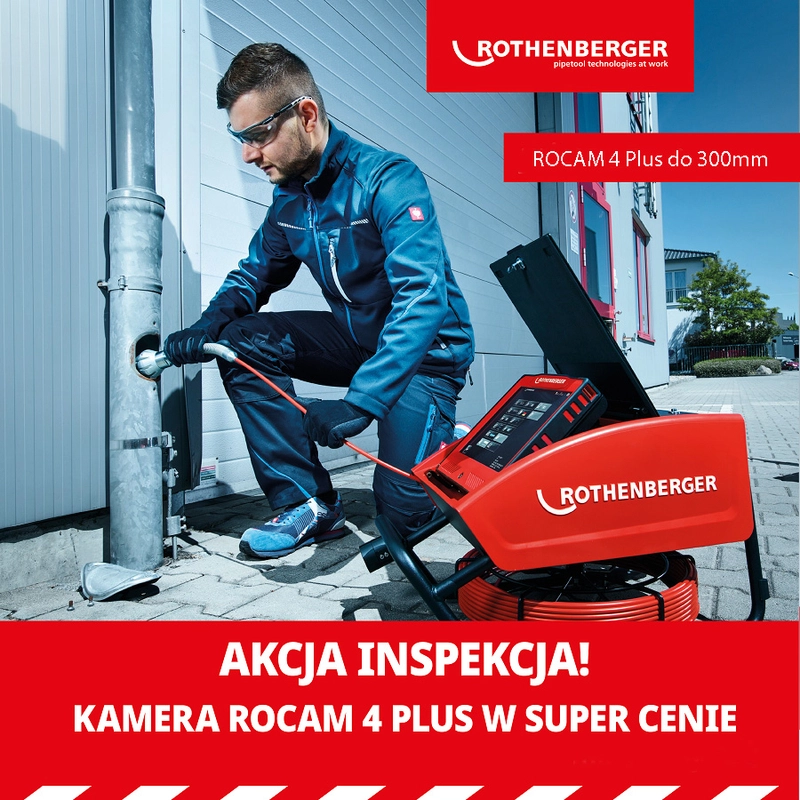 Rothenberger 1000001938 ROCAM 4 plus Kamera inspekcyjna - kabel 30 m ...